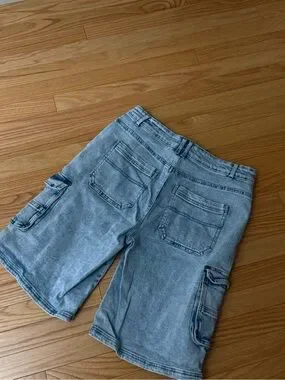 Wax Jean | Shorts | Wax Jean Light Blue Cargo Denim Bermuda Shorts ...
